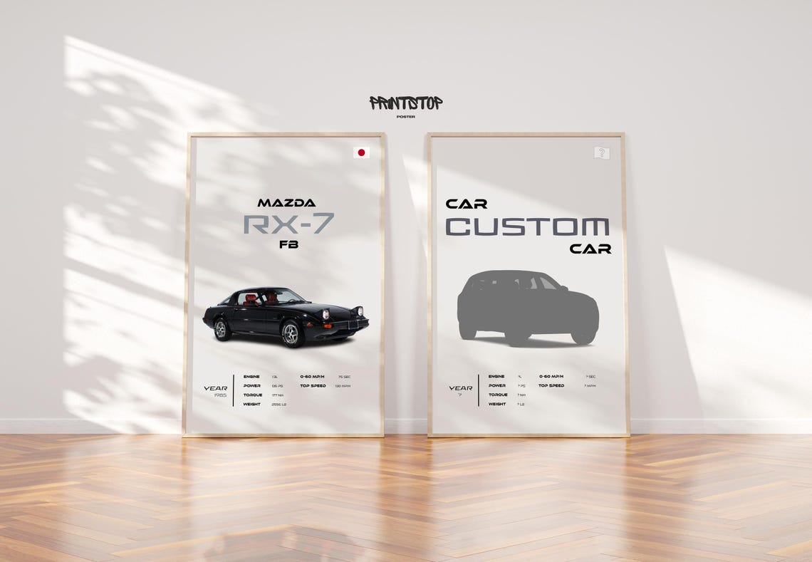 1985 Mazda RX7 FB Poster: Vintage Car Art Print - Etsy