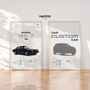 1985 Mazda RX7 FB Poster: Vintage Car Art Print - Etsy