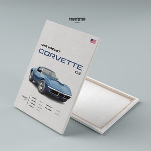 Chevrolet Corvette C3 Poster: Vintage Car Art Print - Etsy