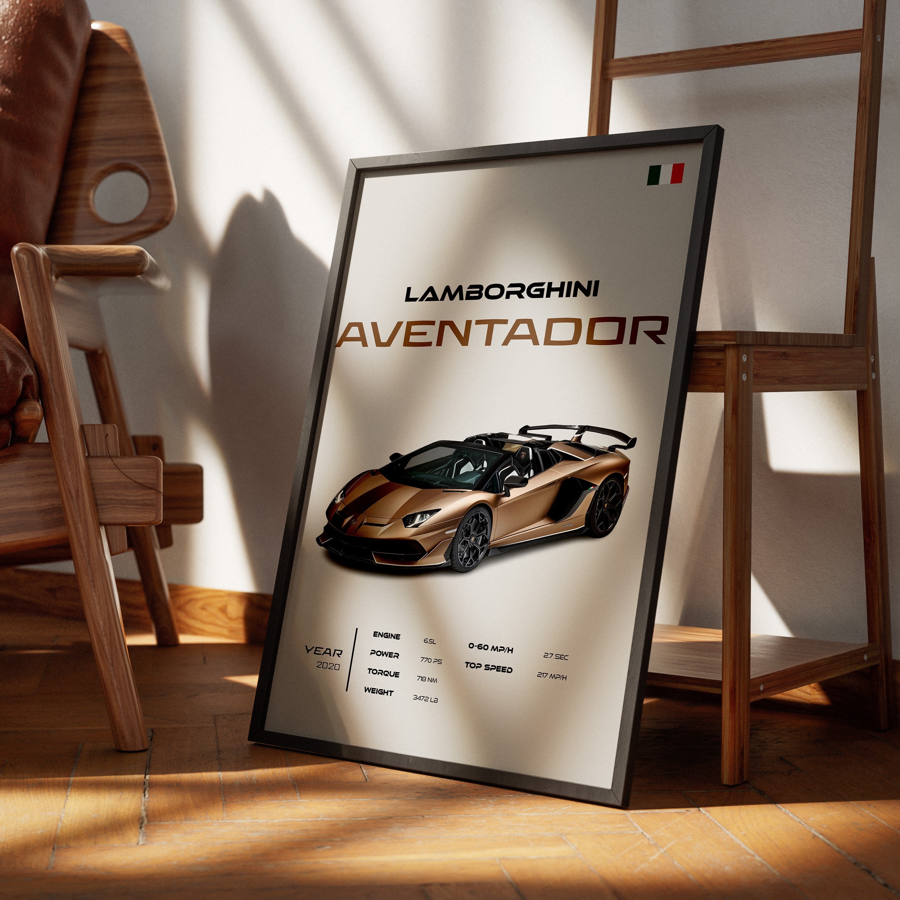 Lamborghini Aventador Poster, Luxury Supercar Wall Art, Automotive ...