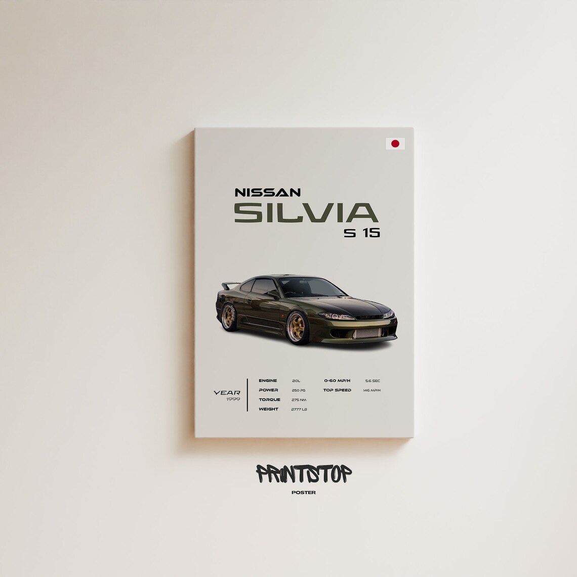 Nissan Silvia S15 Poster: JDM Car Print, Garage Wall Art - Etsy