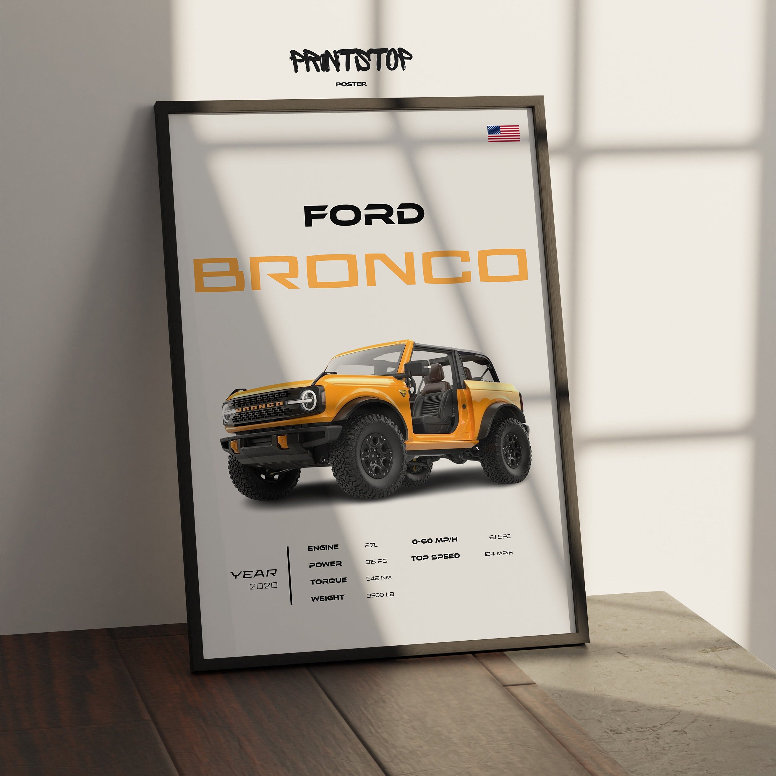 Ford Bronco Poster: Modern off Road SUV Art Print - Etsy