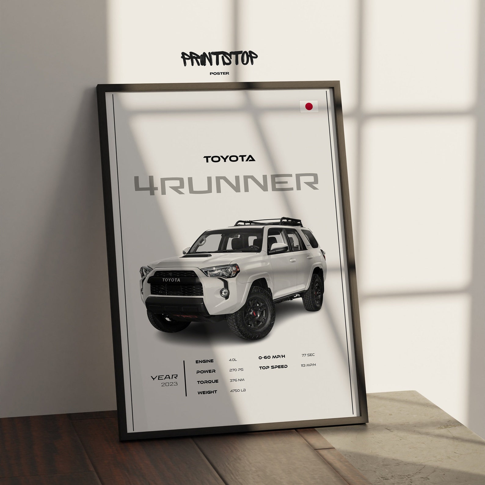Toyota 4runner Poster, Modern SUV Wall Art, Automotive Enthusiast Wall ...