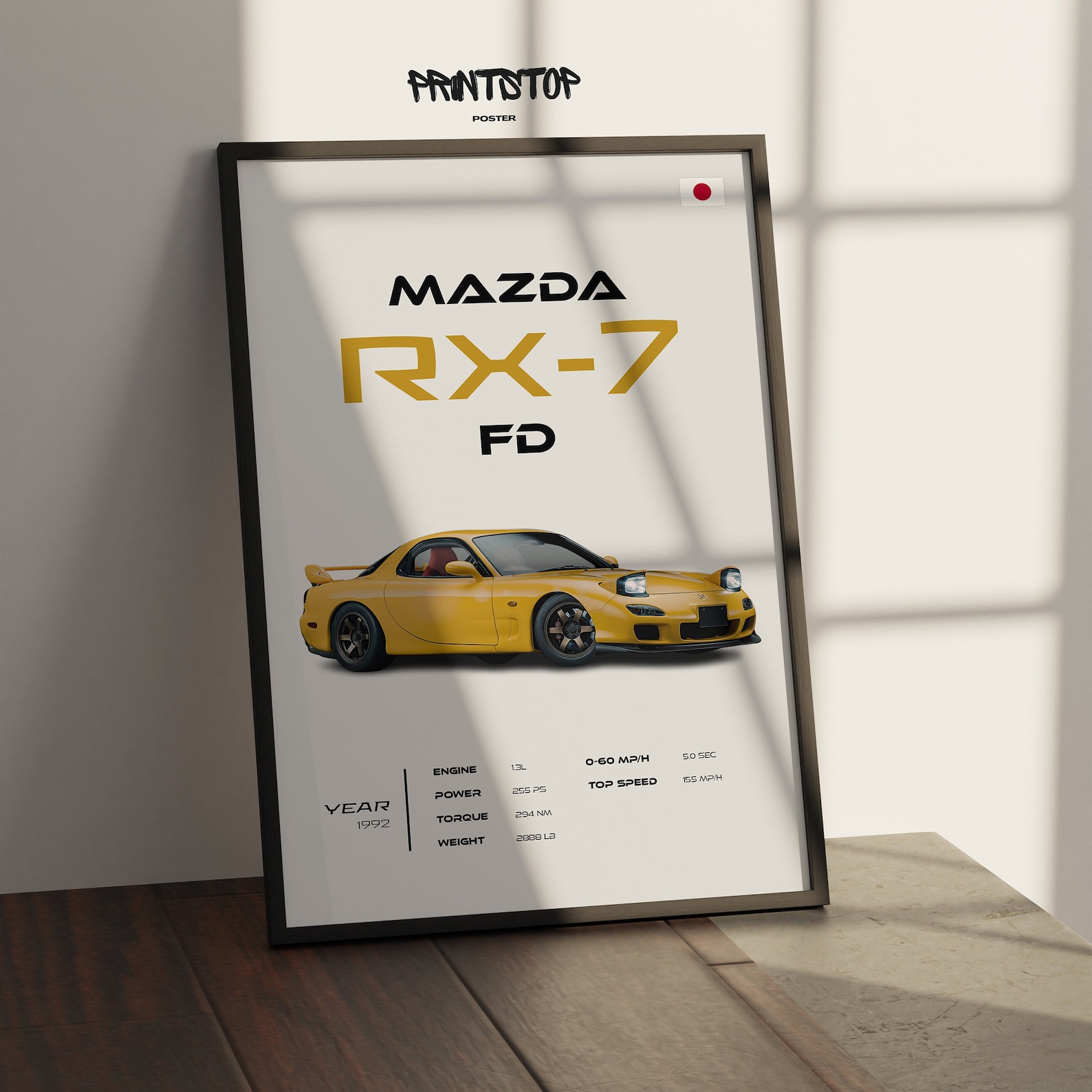 Mazda RX-7 FD 1992 Poster: Japanese Sports Car Print - Etsy