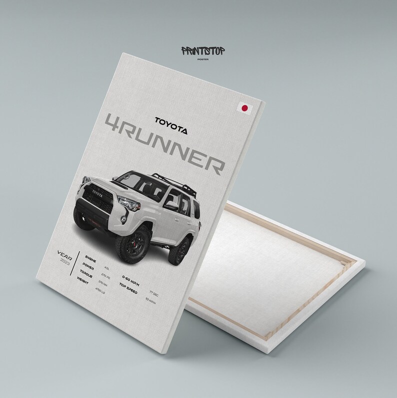 Toyota 4runner Poster, Modern SUV Wall Art, Automotive Enthusiast Wall ...