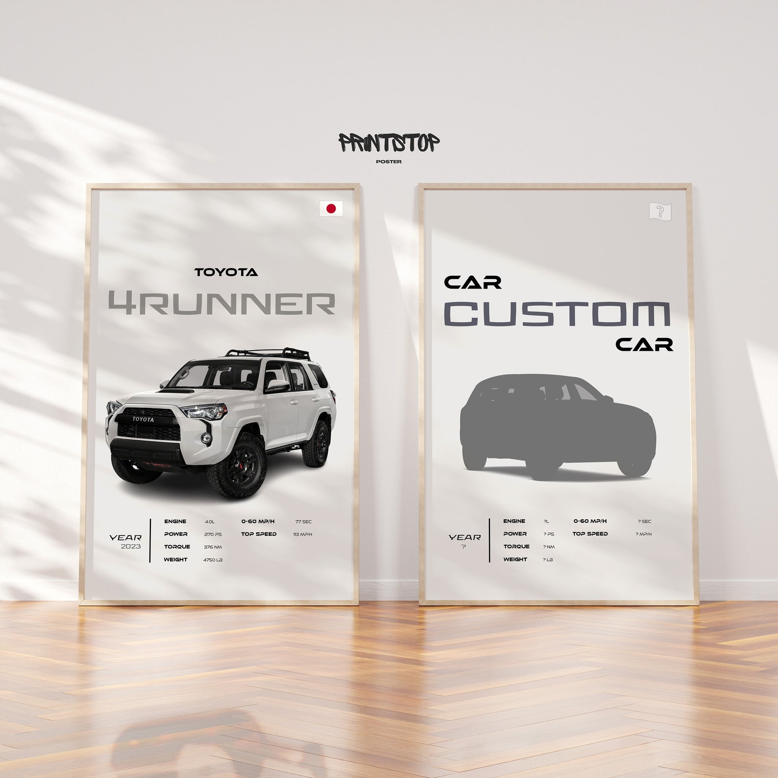 Toyota 4runner Poster, Modern SUV Wall Art, Automotive Enthusiast Wall ...