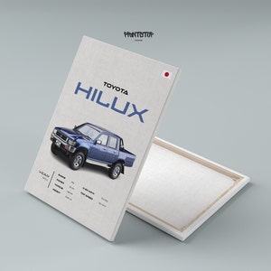 1993 Toyota Hilux Poster, Vintage Pickup Truck Print, Classic 4x4 Wall ...