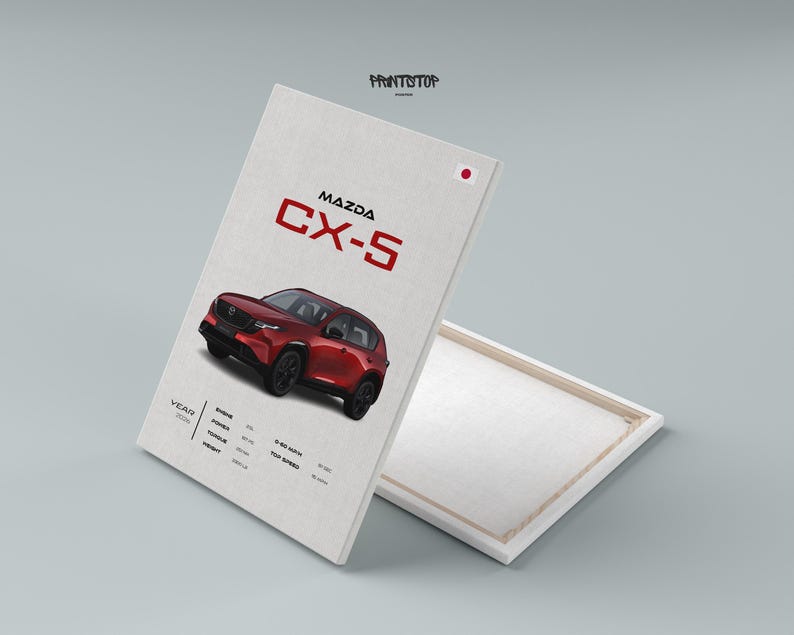 Mazda CX-5 Poster, Japanese SUV Wall Art, Modern Crossover Print, Mazda ...