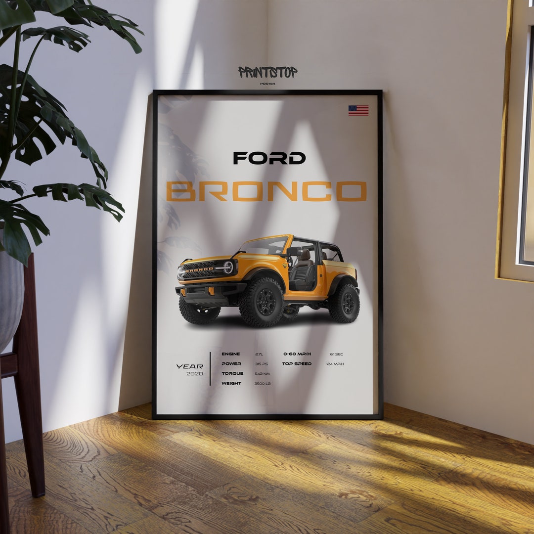 Ford Bronco Poster: Modern off Road SUV Art Print - Etsy