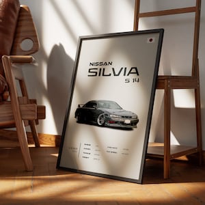 Nissan Silvia S14 Poster: 1993 Classic Car Wall Art - Etsy