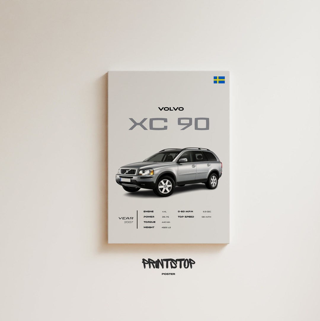 2007 Volvo XC90 Poster: Modern Swedish SUV Wall Art - Etsy