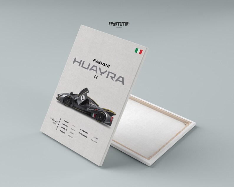 Pagani Huayra R Poster | Track Hypercar Wall Art | Exotic Car Artwork ...