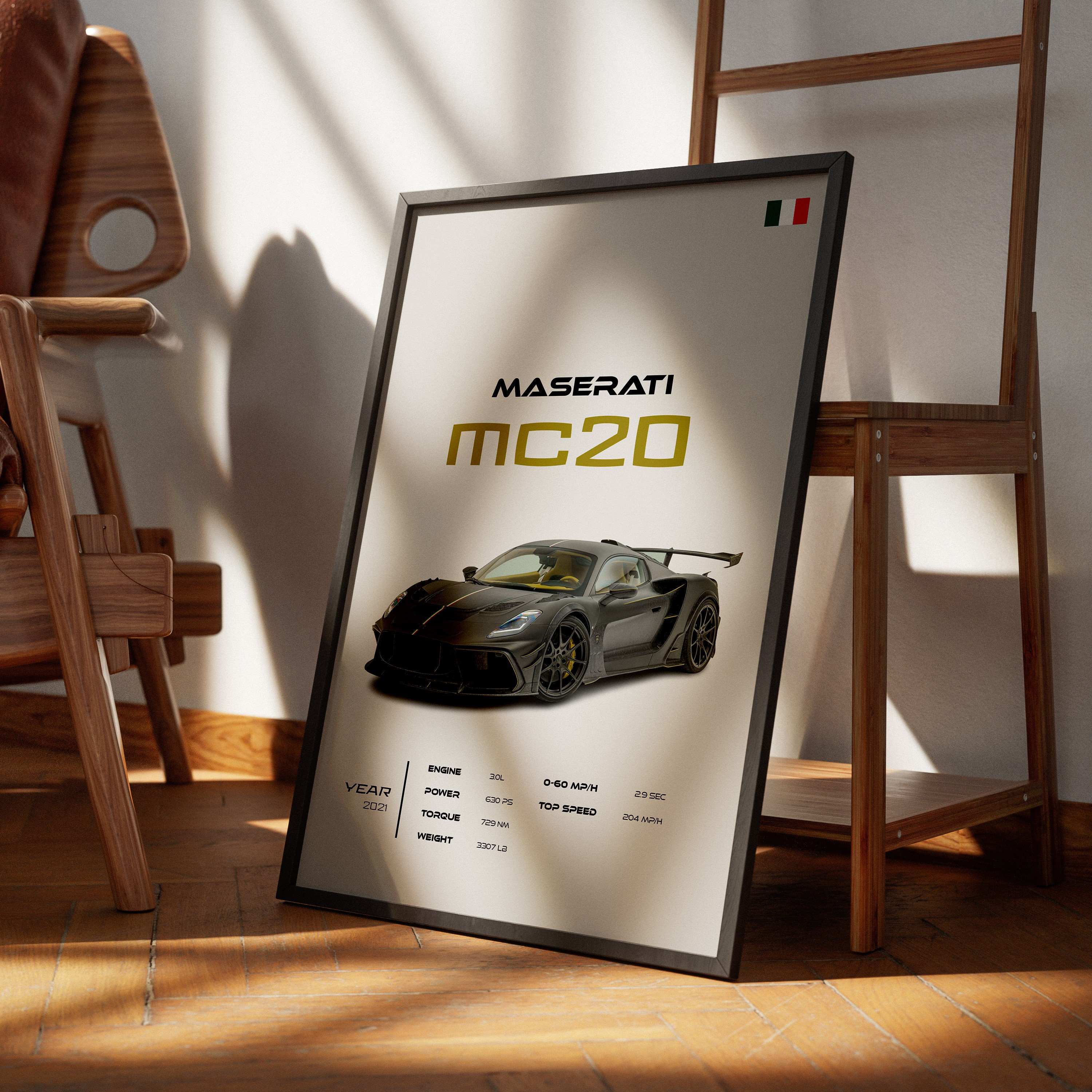 Maserati MC20 Car Poster: Luxury Sports Car Wall Art - Etsy