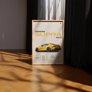 Toyota Supra MK5 Poster: JDM Sports Car Fine Art Print - Etsy