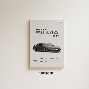 Nissan Silvia S14 Poster: 1993 Classic Car Wall Art - Etsy