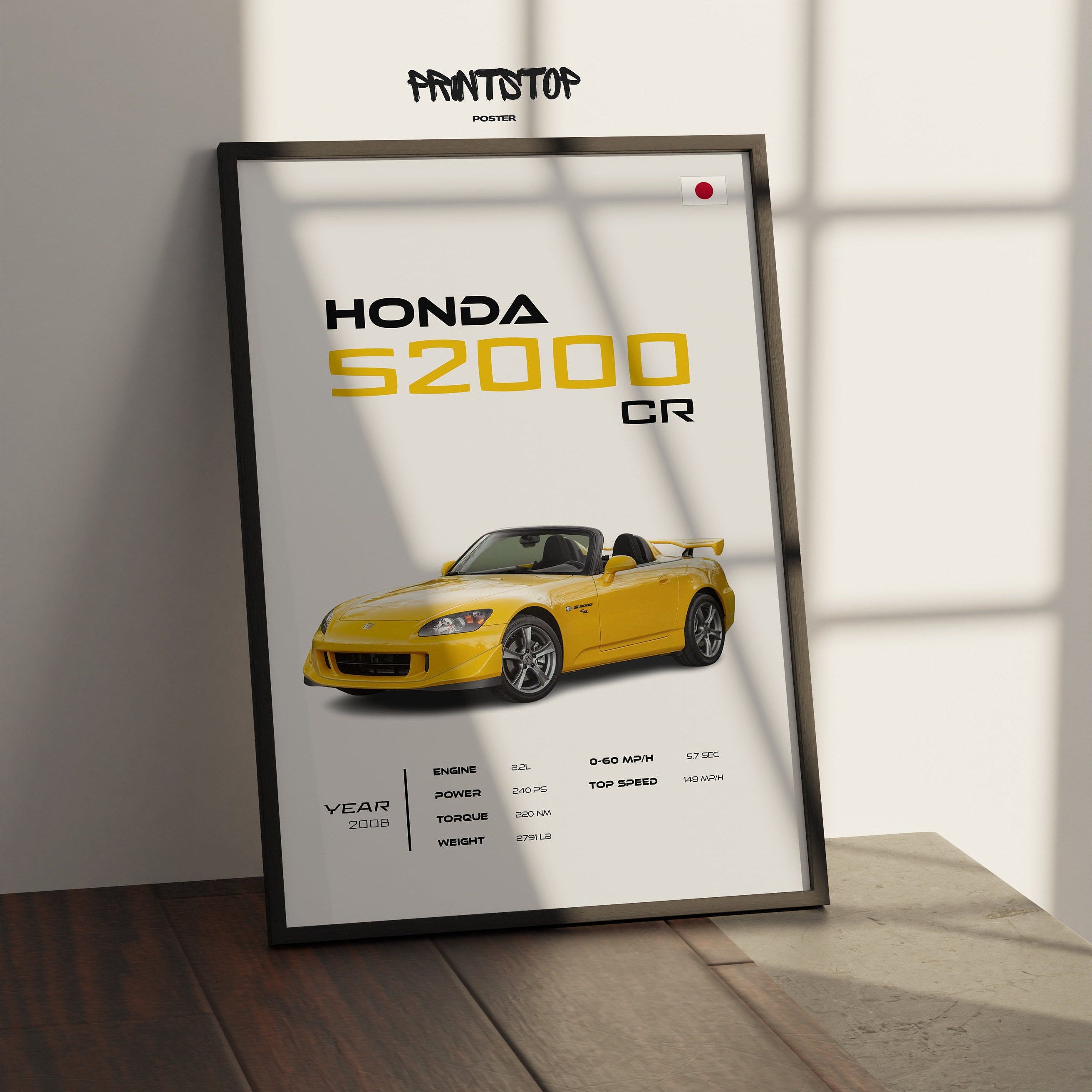 Honda S2000 CR Poster, Car Enthusiast Wall Art, Automotive Print, High ...