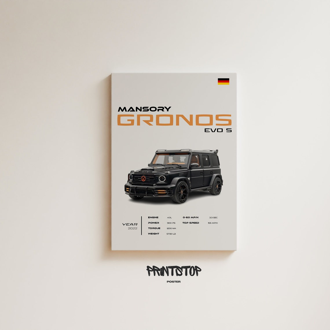Mansory Gronos Evo S Poster: Luxury SUV Car Print - Etsy