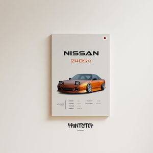 Nissan 240SX Poster, 1994 Sports Car Wall Art, Collector's Japanese ...