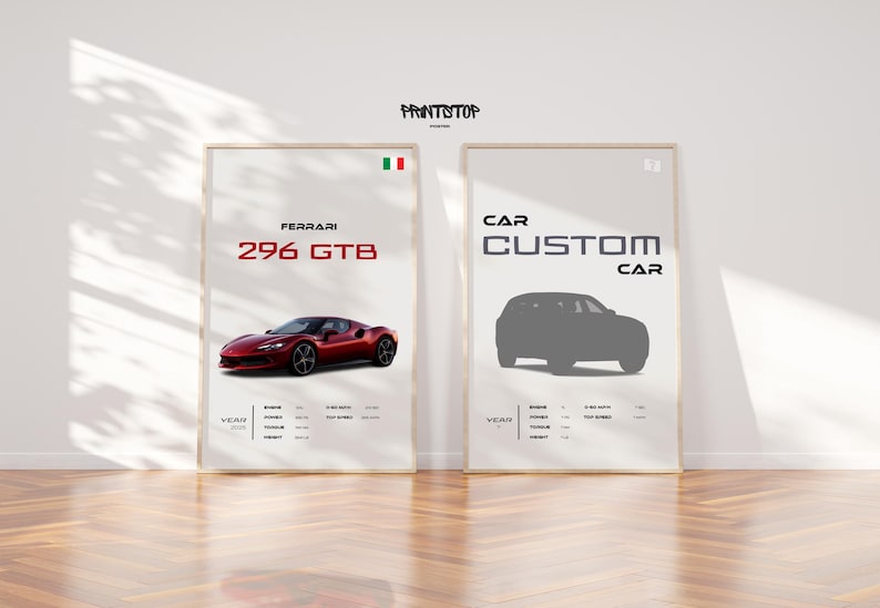 Ferrari 296 GTB Poster | Supercar Wall Art Print - Etsy