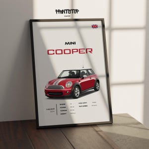 Mini Cooper Poster: British Car Wall Art - Automotive Print - Etsy