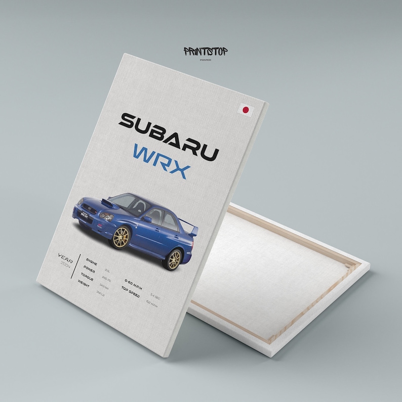 Subaru WRX 2004 Poster: Classic Blue Rally Car Art - Etsy