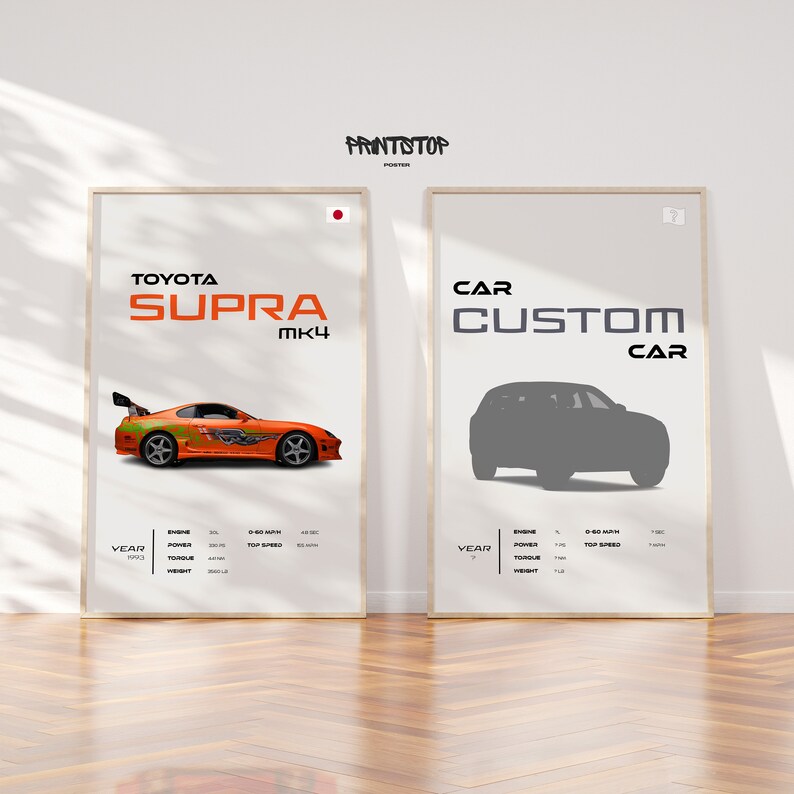 Toyota Supra MK4 Poster: 1993 JDM Car Art Print - Etsy