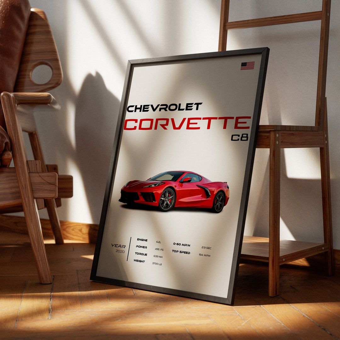 2020 Chevrolet Corvette C8 Poster: Car Enthusiast Wall Art - Etsy