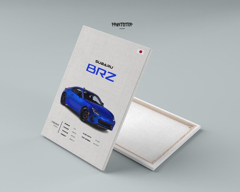 Subaru BRZ Car Poster | JDM Sports Coupe Wall Art - Etsy