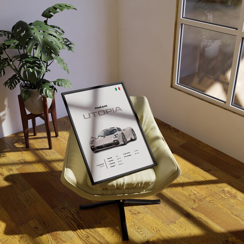 Pagani Utopia Poster, Hypercar Wall Art, Luxury Sports Car Print ...