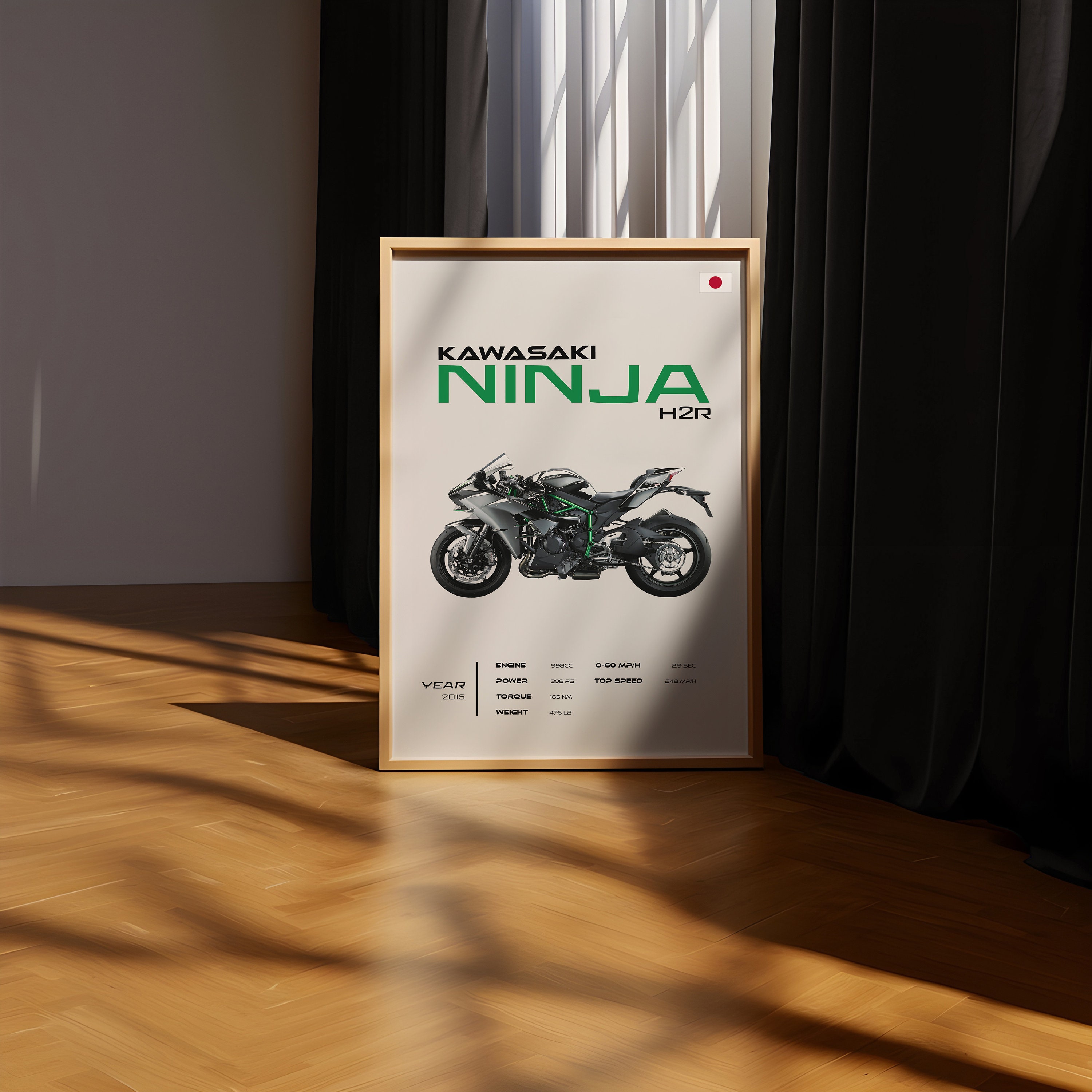 Kawasaki Ninja H2R Poster: Superbike Racing Motorbike Wall Art - Etsy