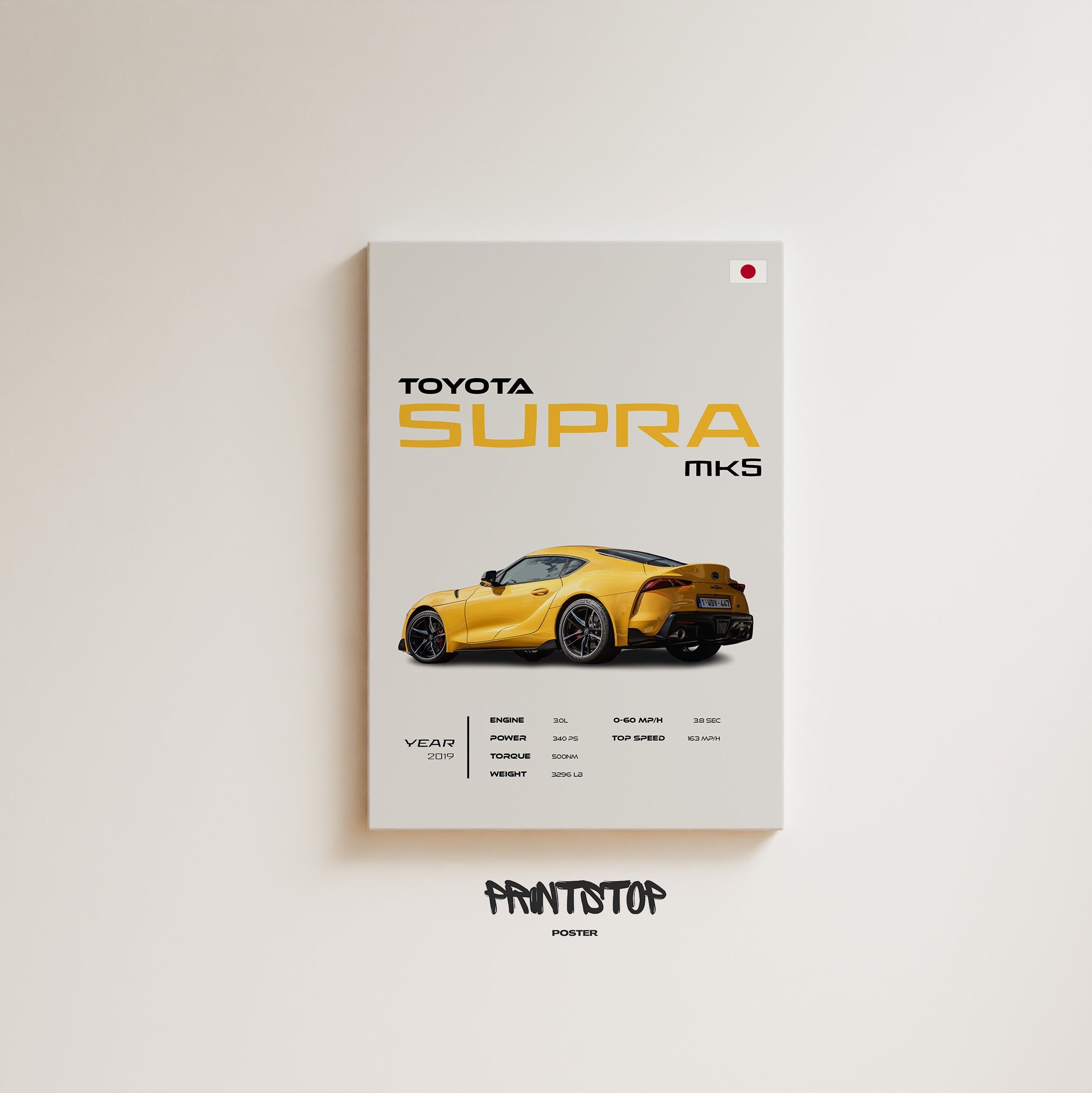 Toyota Supra MK5 Poster: JDM Sports Car Fine Art Print - Etsy UK