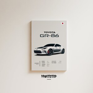 Toyota GR-86 Poster: Modern Sports Car Wall Art - Etsy