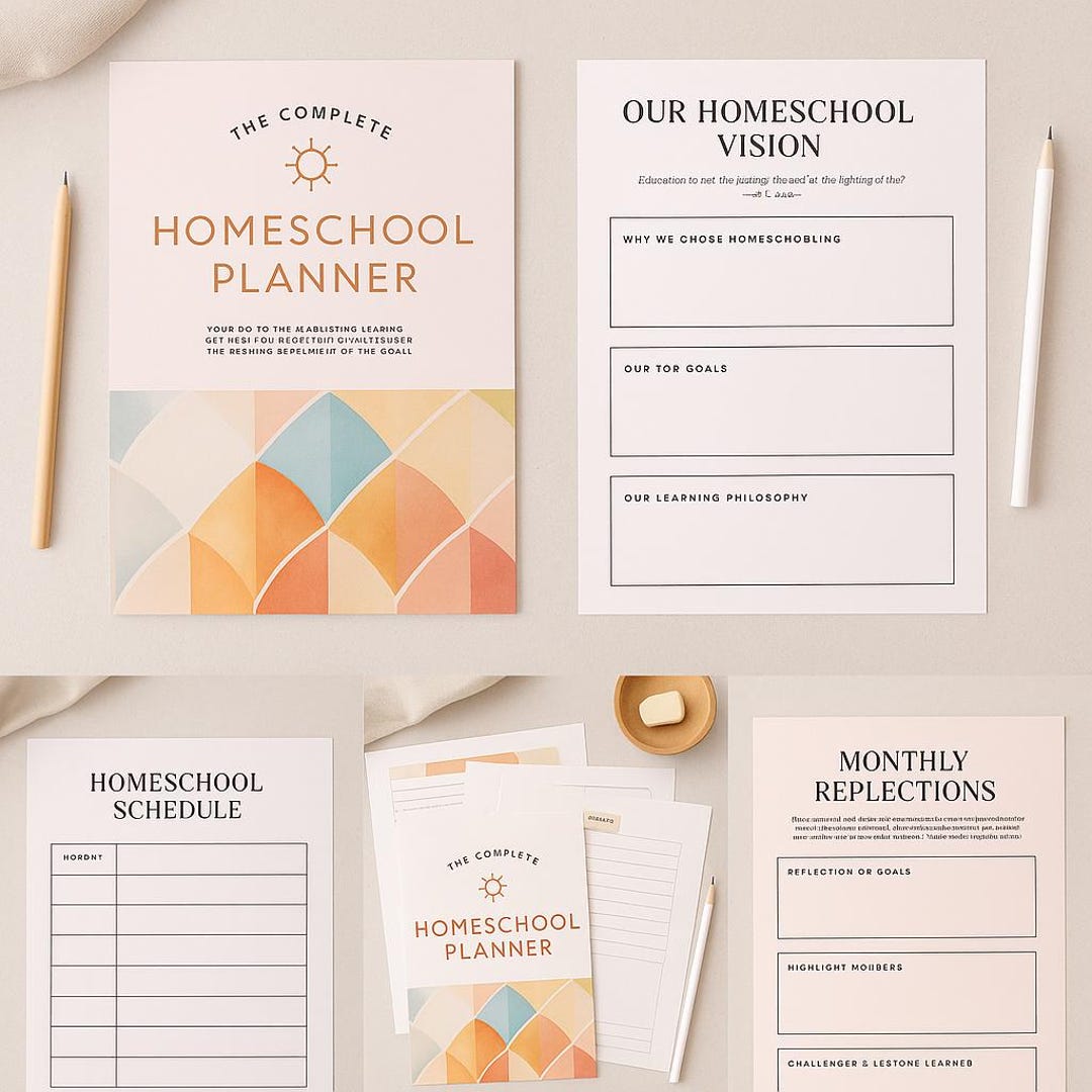 Homeschool Planner | Printable Lesson Planning, Canva + PDF - Etsy