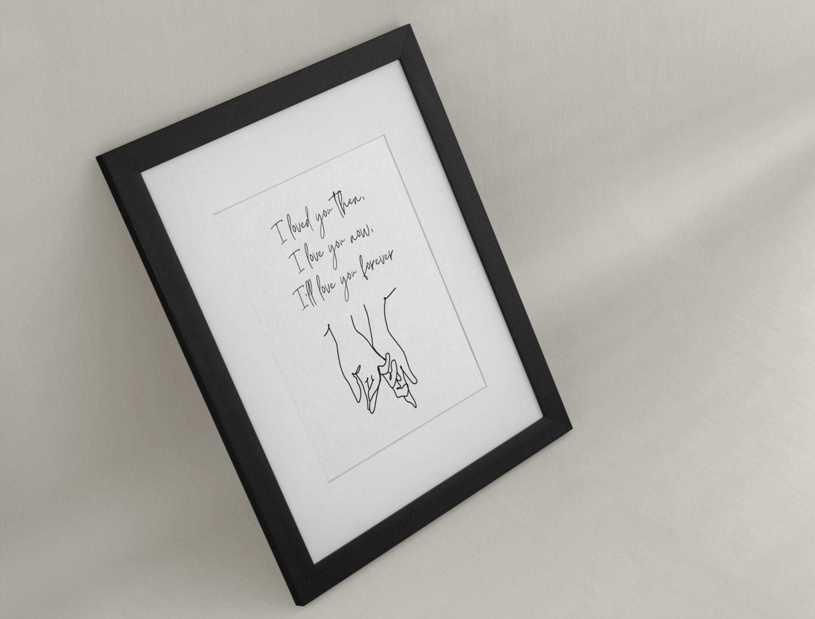 Minimalistic Love Poem Wall Art Decor - Etsy