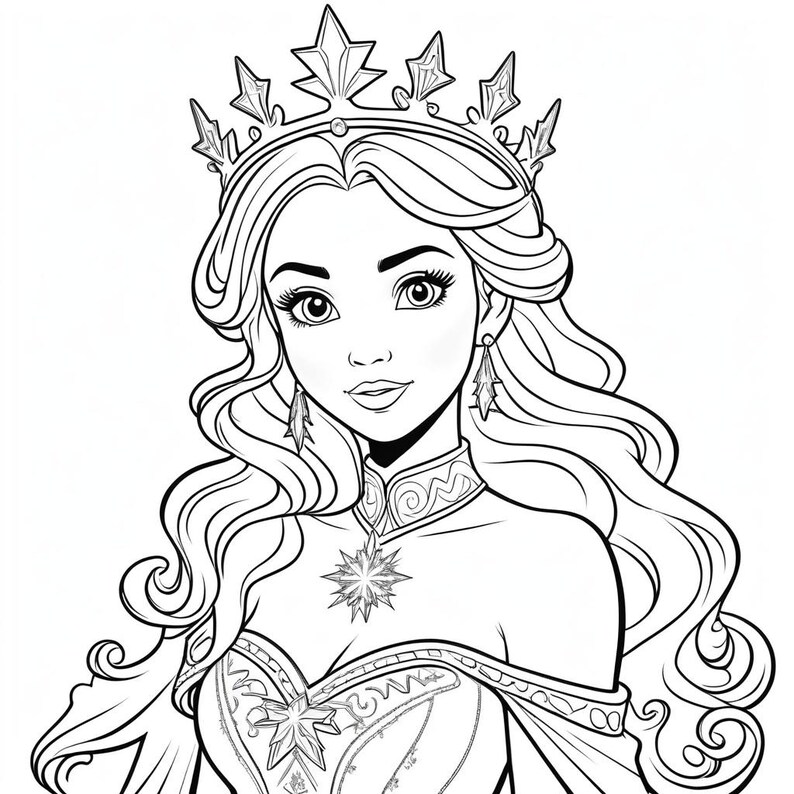 Ice Princess Coloring Book - Etsy