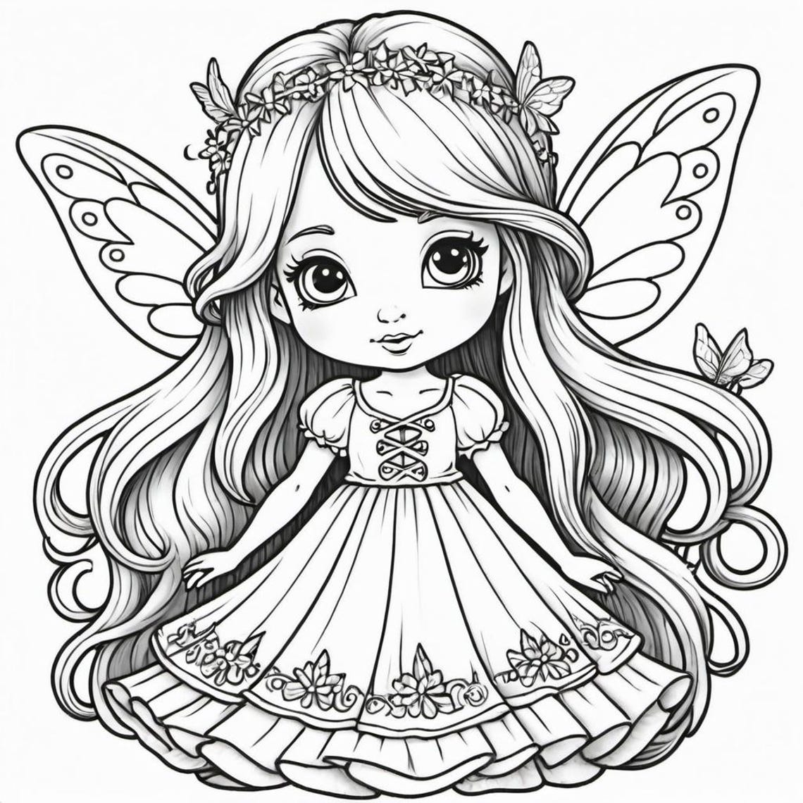 Litlle Fairy Coloring Book - Etsy