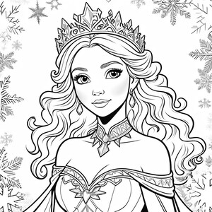 Ice Princess Coloring Book - Etsy