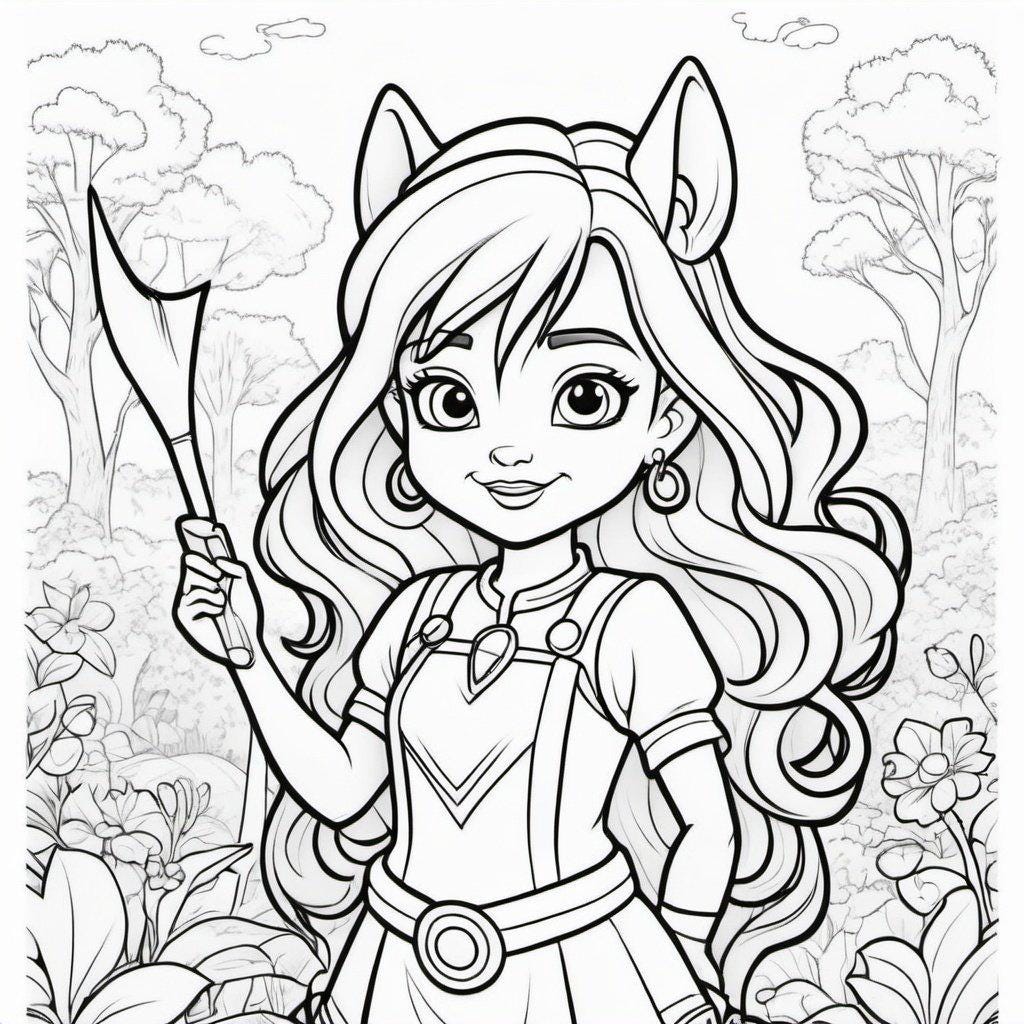 Cartoons Characters Coloring Pages - Etsy