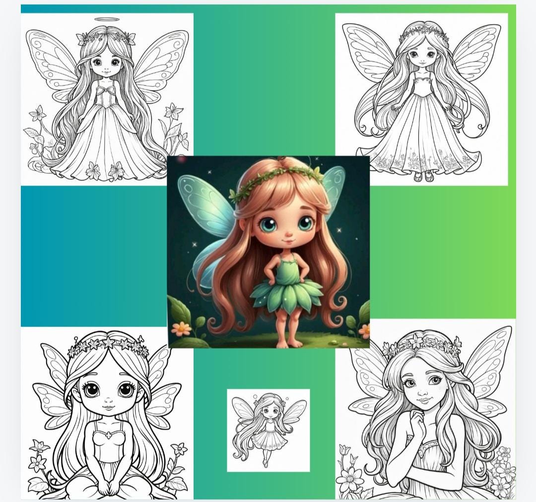 Litlle Fairy Coloring Book - Etsy