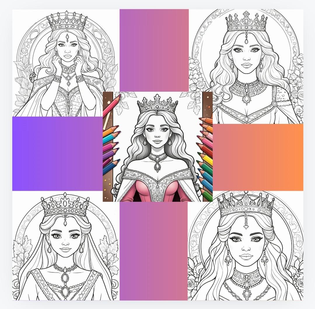 Queens Coloring Book - Etsy