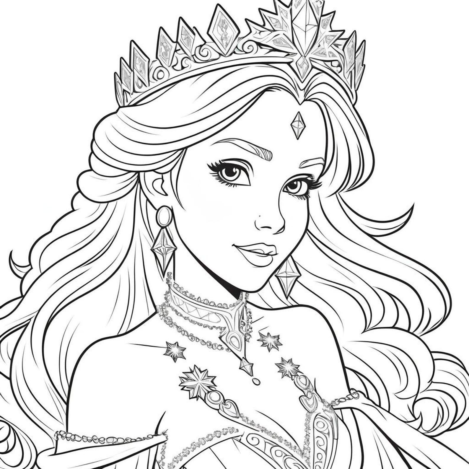 Ice Princess Coloring Book - Etsy