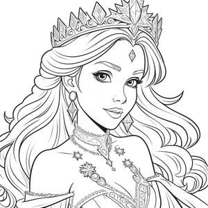 Ice Princess Coloring Book - Etsy