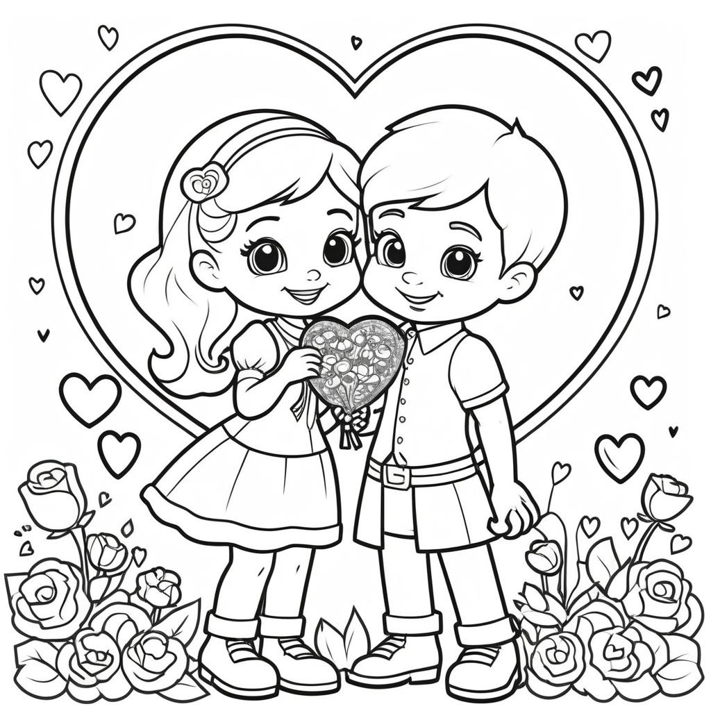Valentines Day Coloring Pages-coloring Book - Etsy