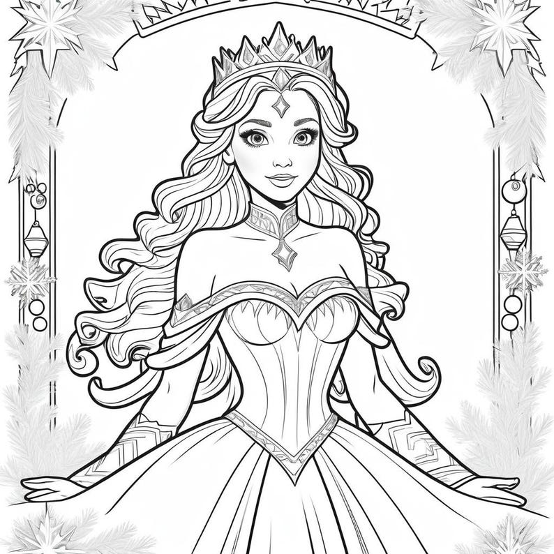 Ice Princess Coloring Book - Etsy