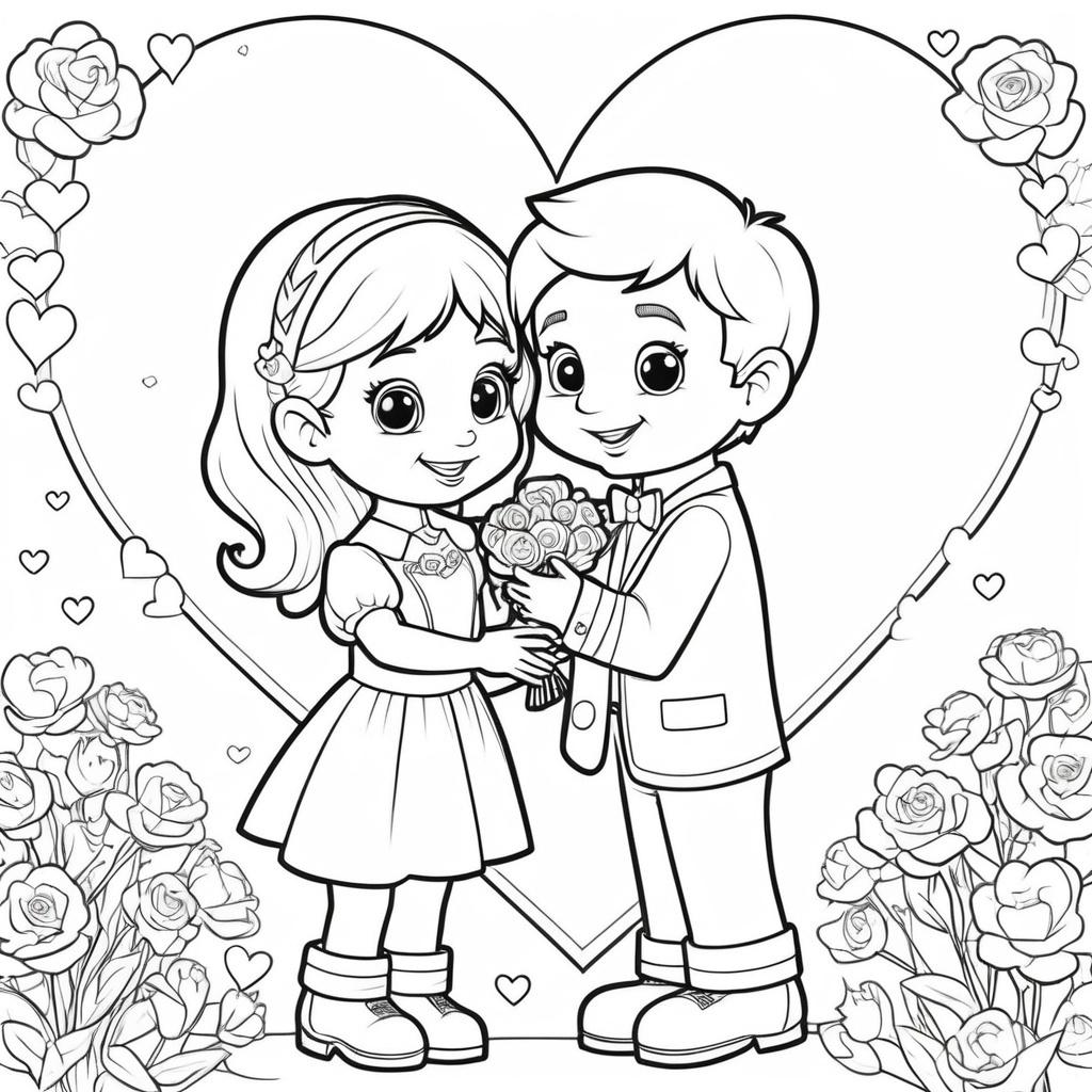 Valentines Day Coloring Pages-coloring Book - Etsy