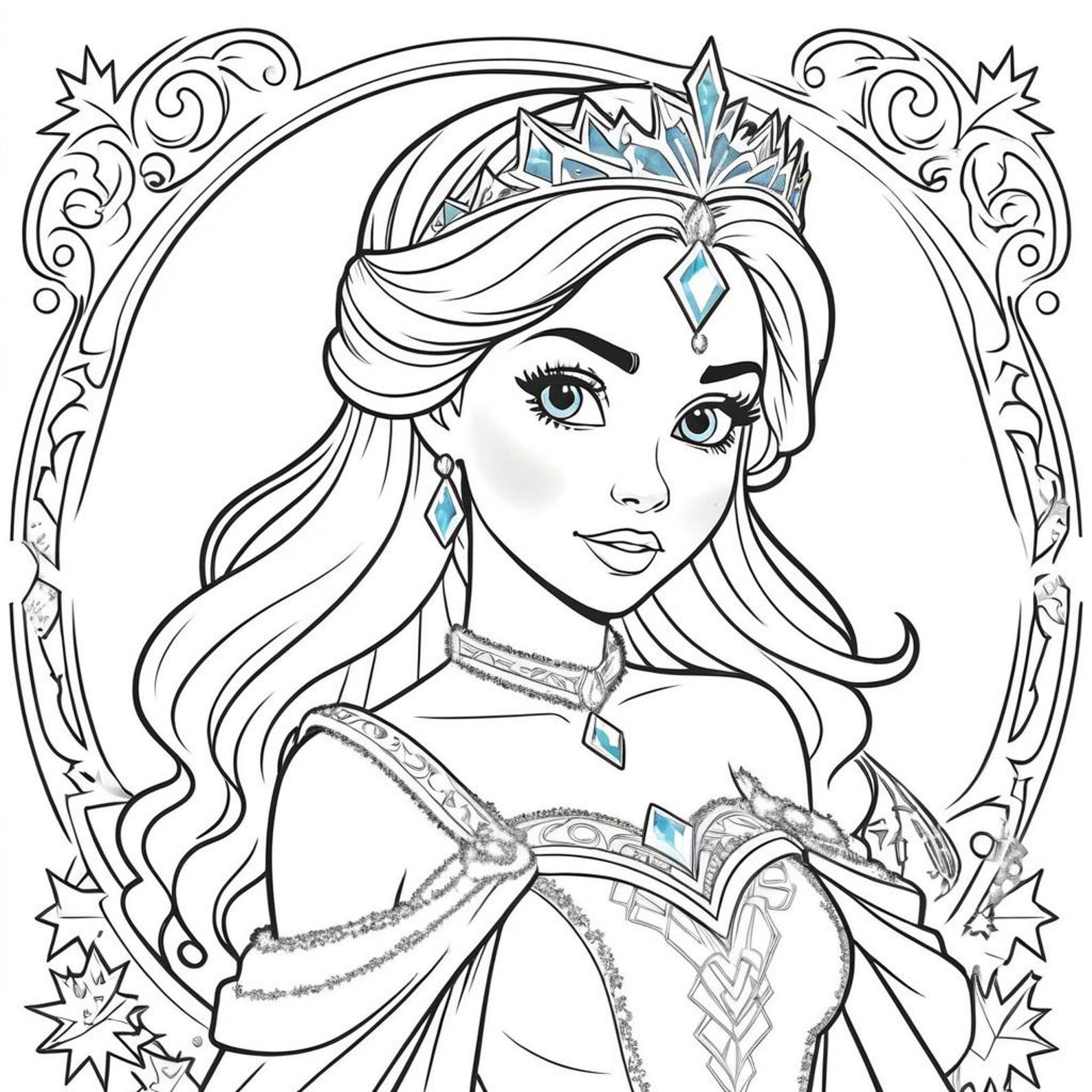 Ice Princess Coloring Book - Etsy