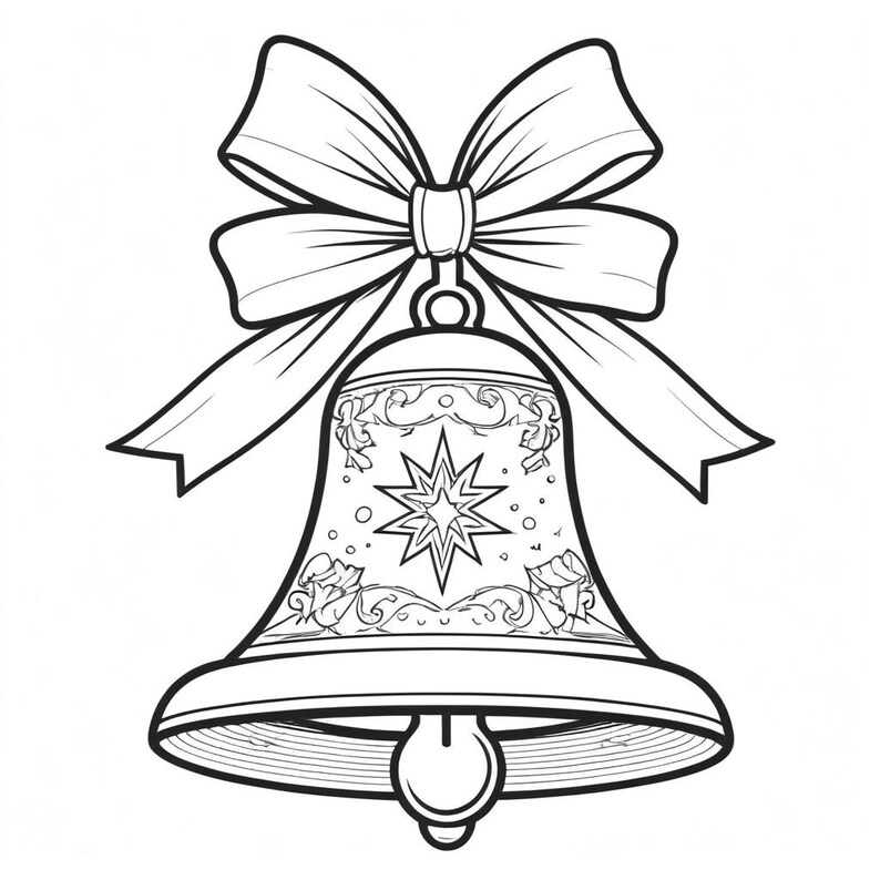 Christmas Bold and Easy Coloring Pages - Etsy