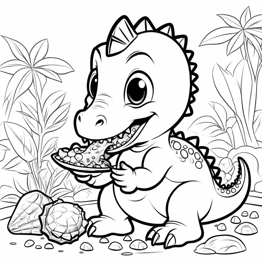 Dino Coloring - Etsy