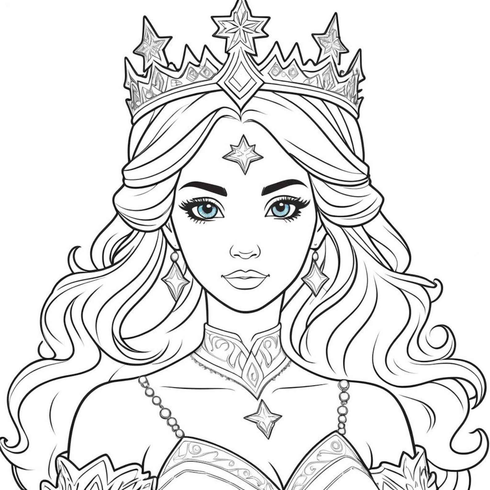 Ice Princess Coloring Book - Etsy