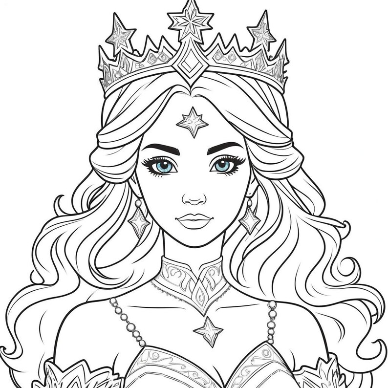 Ice Princess Coloring Book - Etsy